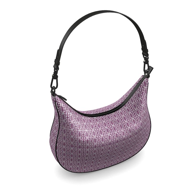 Purple Greek Key Curve Hobo Bag – Kustom Kreations Goods